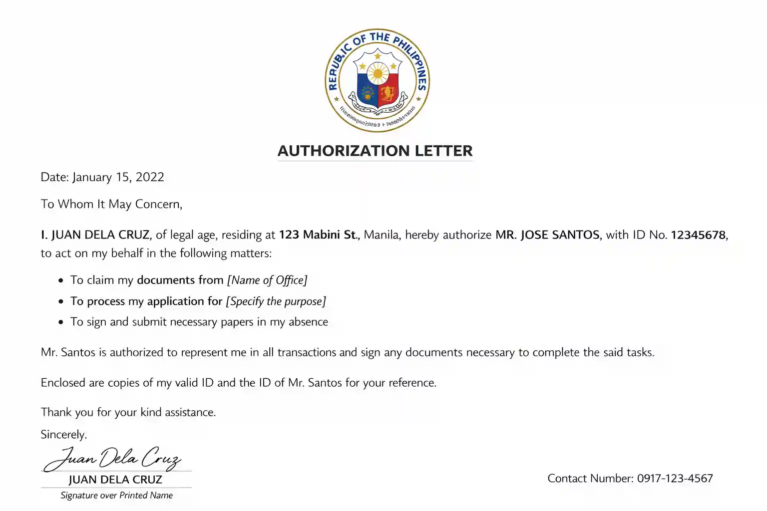 Authorization Letter Philippines: Free Templates Generator